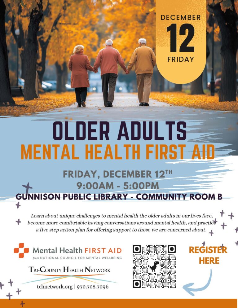 Older Adults Mental Health First Aid – Tri-County Health Network